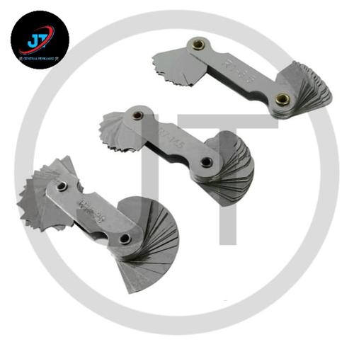 Jual Radius Fillet Gauge| Alat Ukur Celah Baut | R1-6.5 | R7-14.5 | R15 ...
