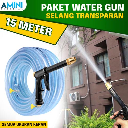 Jual Selang Air Transparan Paketan dengan Alat Semprot Lengkap 15 Meter ...