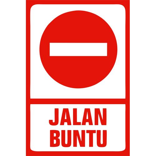 Jual RAMBU JALAN BUNTU AKRILIK - stiker 20x30 cm - Kab. Tegal ...