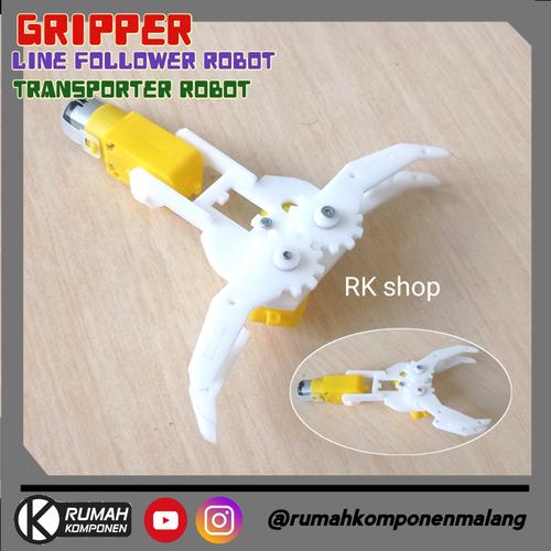 Jual Gripper gearbox kuning robot transporter analog Capit Motor DC 2 ...
