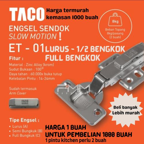 Jual Engsel Sendok Slow motion Taco ET Lurus / Setengah / Full Bengkok ...
