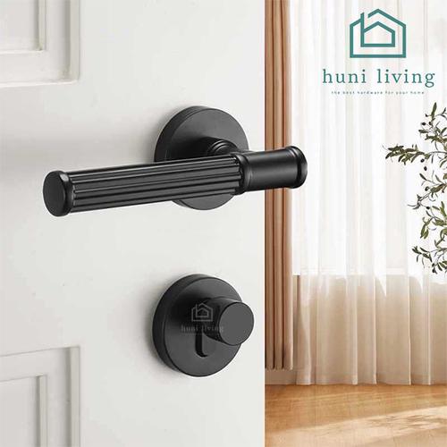 Jual Door Lock Handle Black Straight Full Set / Gagang Pintu Gaya Eropa ...