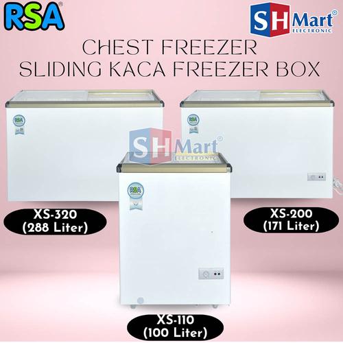 Promo CHEST FREEZER RSA SLIDING KACA FREEZER BOX XS-110 XS-200 XS-320 ...