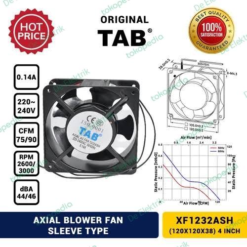 Jual Axial Blower Fan Panel Box 4 inch Segi Sleeve TAB XF1232ASH ...