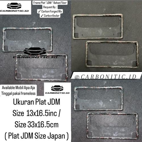 Jual Frame Plat Nomor Mobil JDM Style Carbon Kevlar Universal Mobil Apa ...