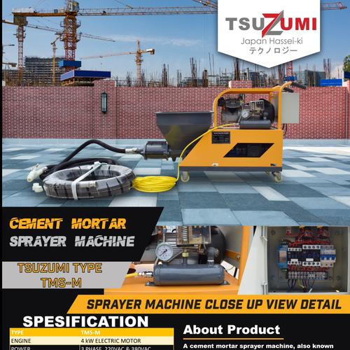 Jual Alat plester tembok concrete cement mortar sprayer TMS-M TSUZUMI ...