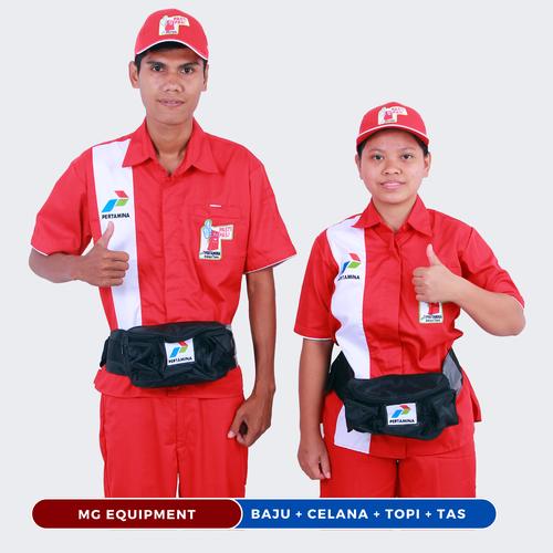 Jual Seragam Pria Wanita Spbu Pertamina Pengawas, Operator, Ob + Topi ...