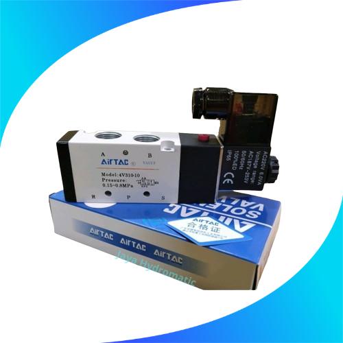 Jual Solenoid Valve Pneumatic AIRTAC 4V310-10 Drat 3/8" - Coil AC220 - Jakarta Barat - Jaya ...