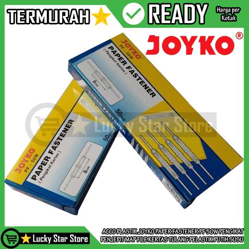 Jual ACCO PAPER FASTENER PF 50 W PLASTIK JOYKO PENGIKAT PENJEPIT MAP ...