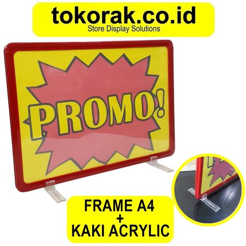 Jual DISPLAY A4 POSTER STAND FRAME PROMOSI LABEL HARGA POP UP - Jakarta ...