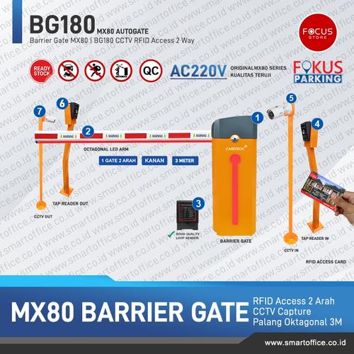 Jual Paket Barrier Gate MX80 1 Gate 2 Tap RFID Access Gate Include ...