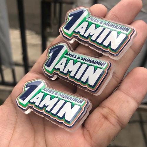 Jual PIN AKRILIK BAJU LOGO AMIN / ANIES MUHAIMIN / CAPRES / PEMILU ...