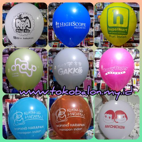 Jual balon logo cetak sablon custom - Kota Bekasi - RBS Party Rahkman ...
