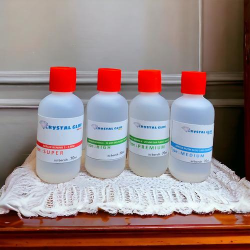 Jual lem akrilik premium 70ml free suntikan, lem acrylic crystal glue ...