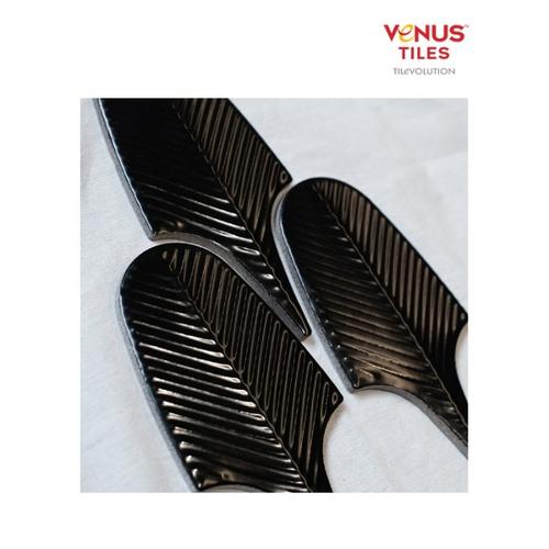 Jual Venus Avant Garde Black Leaf Petal - Keramik Dinding Interior ...
