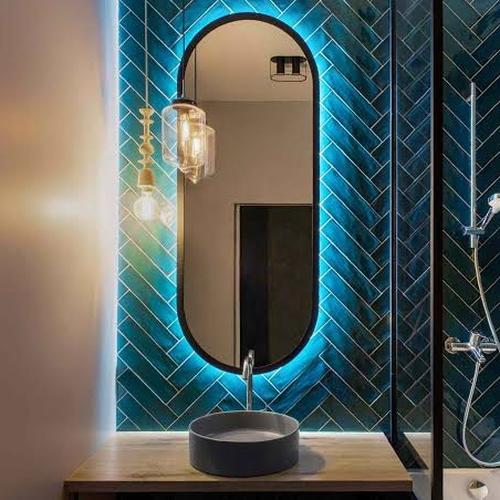 Jual Cermin LED Frame Besi Kapsul, LED Mirror,Cermin Frameless Kaca ...