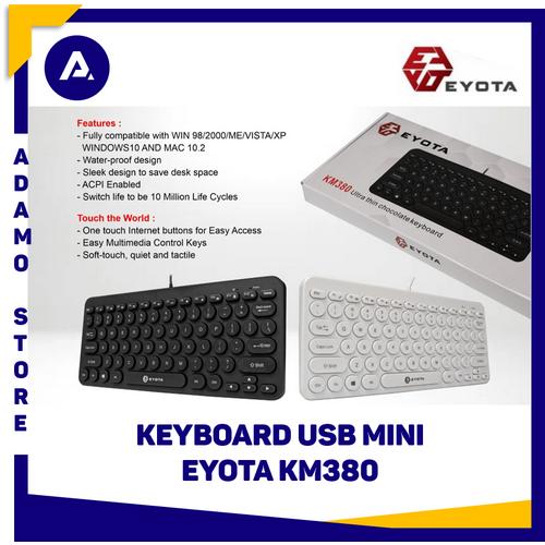 Jual Keyboard Mini USB Eyota KM380 Ultra Thin Keyboard - Hitam - Kota ...
