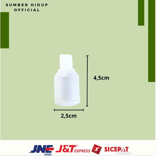 Jual BOTOL PLASTIK HDPE UKURAN 10CC / 10ML TUTUP HITAM DAN KLEP PUTIH - Kab. Jombang ...
