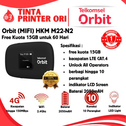 Jual Telkomsel Orbit Mifi N2 Portable Modem WiFi 4G High Speed Bonus ...