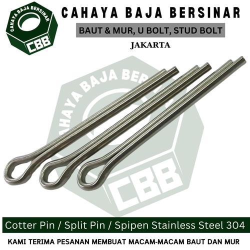 Jual Cotter Pin / Split Pin / Spipen Stainless Steel 304 M6 (1/4 ...