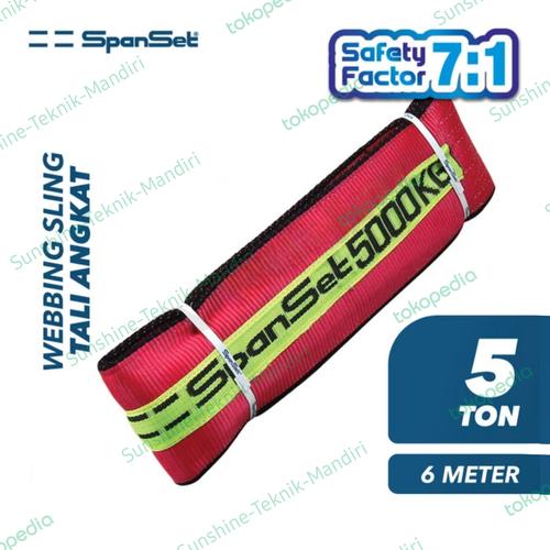Jual Spanset Webbing Sling Cap. 5 Ton x 6 Meter - Jakarta Pusat ...