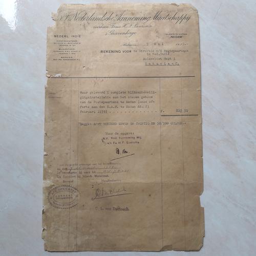 Jual Koleksi Dok Arsip Kuno Nota Faktur Era Nederland Indie 1939 ...