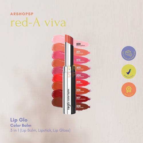 Promo Viva Red-A Lip Glo Color Balm 3 in 1 (Lip Balm, Lipstick, Lip ...