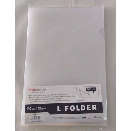 Jual Map L FOLIO Plastik Inter X Folder Bening (1 pack isi 12pcs ...