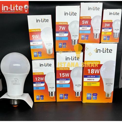 Jual In-Lite Lampu LED InLite VALUE 3w 5w 7w 9w 12w 15w 18w lampu LED ...