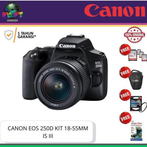 Jual CAMERA CANON EOS 250D KIT 18-55MM IS III / CANON 250D KIT 18-55MM ...