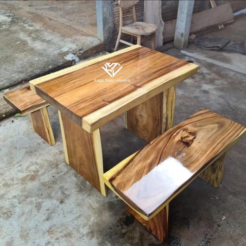 Jual meja cafe minimalis kayu solid trembesi , meja cafe kecil - Kab ...