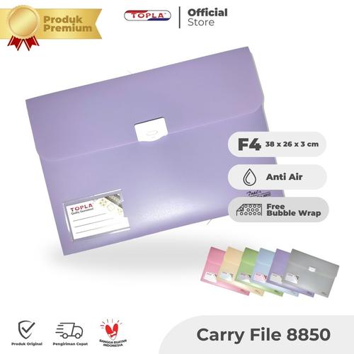 Promo Carry File 8850 TOPLA Map Dokumen Ukuran Folio Tebal 3 CM Warna ...