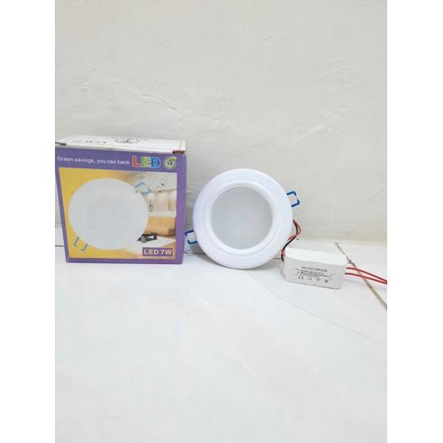 Jual Led Panel Light Downlight 7 Watt Warm White Tazen Bulat Putih ...