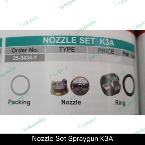 Jual nozzle spray gun K3A / Mulut spraygun Nozel K3a - Kota Denpasar ...