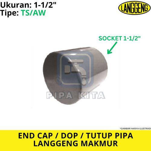 Jual Dop Ts 1 1/2 Inch Langgeng Fitting End Cap Tutup Pipa Pralon 1,5 ...