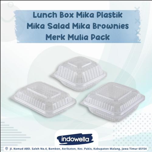 Jual Lunch Box Mika Plastik Mika Salad Mika Brownies Merk Mulia Pack ...