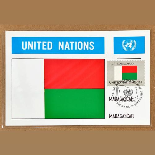 Jual KARTU POS UNITED NATION 1980 FLAG SERIES BENDERA MADAGASCAR MINT ...