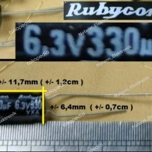 Jual kapasitor elco 330uf 330 uf 6.3v 6,3v 6v3 6.3 6,3 volt rubycon rubicon - Jakarta Barat ...