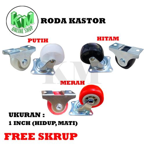 Jual Roda Kastor Lemari 1 Inch MATI / Roda Troly / Roda Etalase / Roda ...