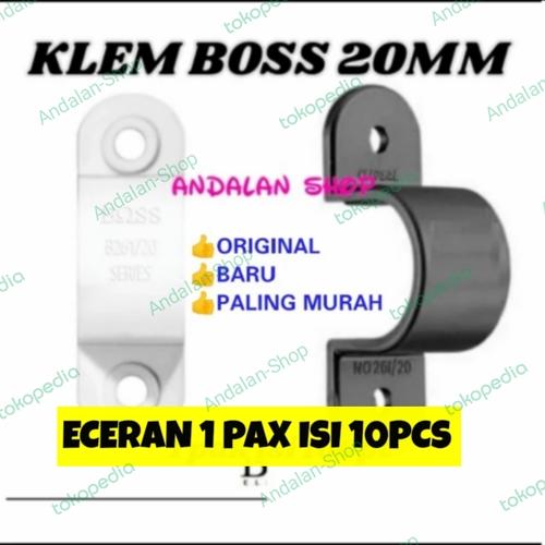 Jual klem boss / klem conduit boss / klem pipa eceran 20mm - Putih ...