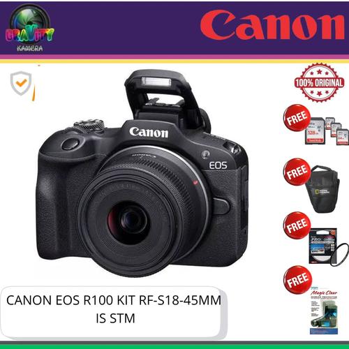 Jual CANON EOS R100 KIT RF-S 18-45MM IS STM / CANON EOS R100 KIT 18 ...