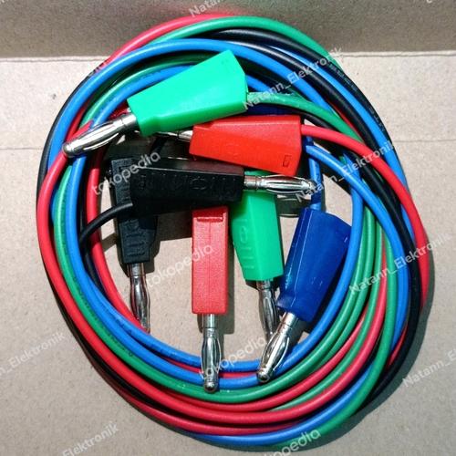 Jual kabel jack jek banana plug 1m 1meter 1 meter satuan 4mm 4 mm ...
