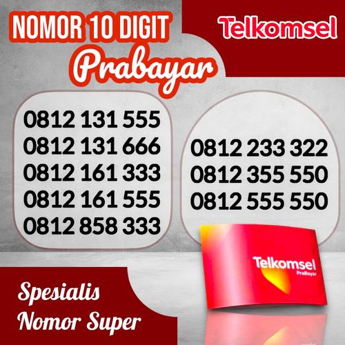 Jual Perdana Nomor Cantik Telkomsel 10 DIGIT simPATI Nomer FRESH Prabayar - Kab. Brebes ...