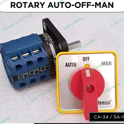 Jual Rotary Switch / Selector Switch CA-34 / SA-16 Auto-Off-Man 3P 4 ...