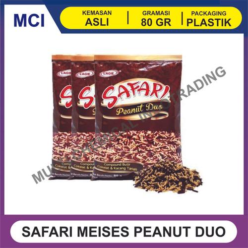 Jual MESES COKELAT KACANG SAFARI LAGIE PEANUT DUO 80 GR - 1 BOX 24 PCS ...