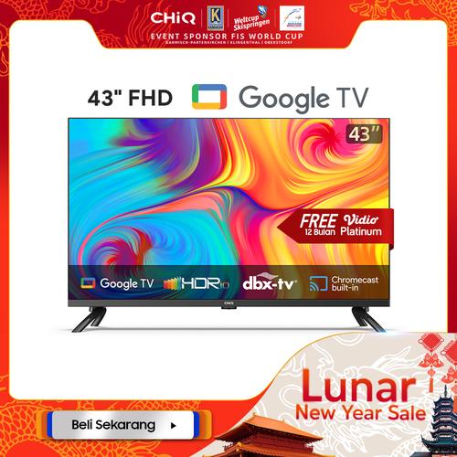 Promo Google TV CHiQ 43 inch Smart TV FHD Youtube Digital TV (L43G7P ...