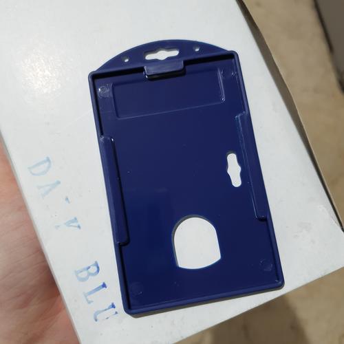 Jual ID Card Casing / Case Holder Name Tag Plastik 1 Sisi Navy Biru Tua ...
