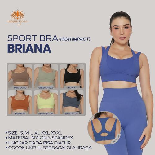 Jual Sport Bra Hight Impact Briana / Bra Senam Olahraga Yoga Running Gym - Black, S - Jakarta ...