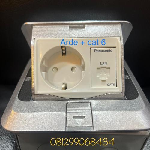 Jual stop kontak lantai panasonic stop kontak arde + data lan cat6 cat ...