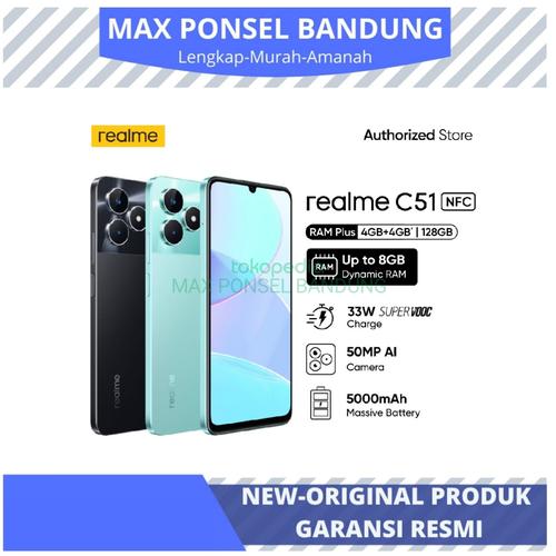 Jual realme c51 4+4|128GB nfc 33W Supervooc 50MP - carbon black - Kota ...
